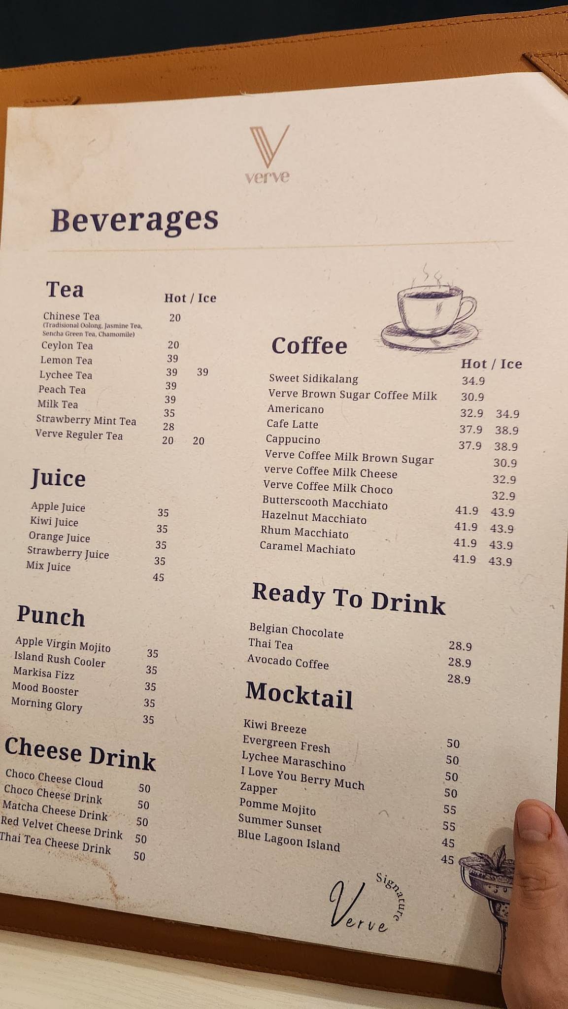 Menu at Villagio Gelato Bangkong, Semarang