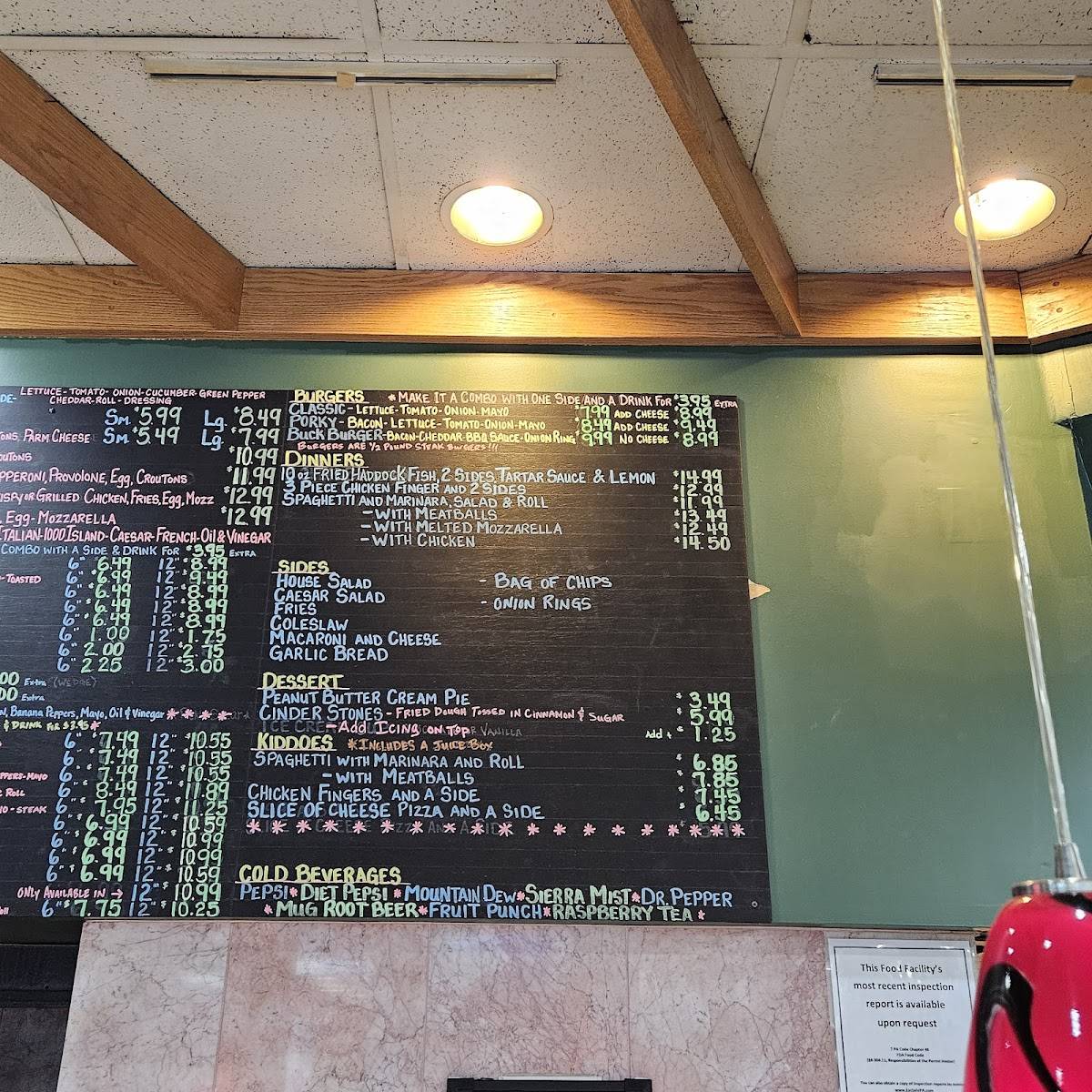 Menu at Ville Billy`s LLC pizzeria, State College