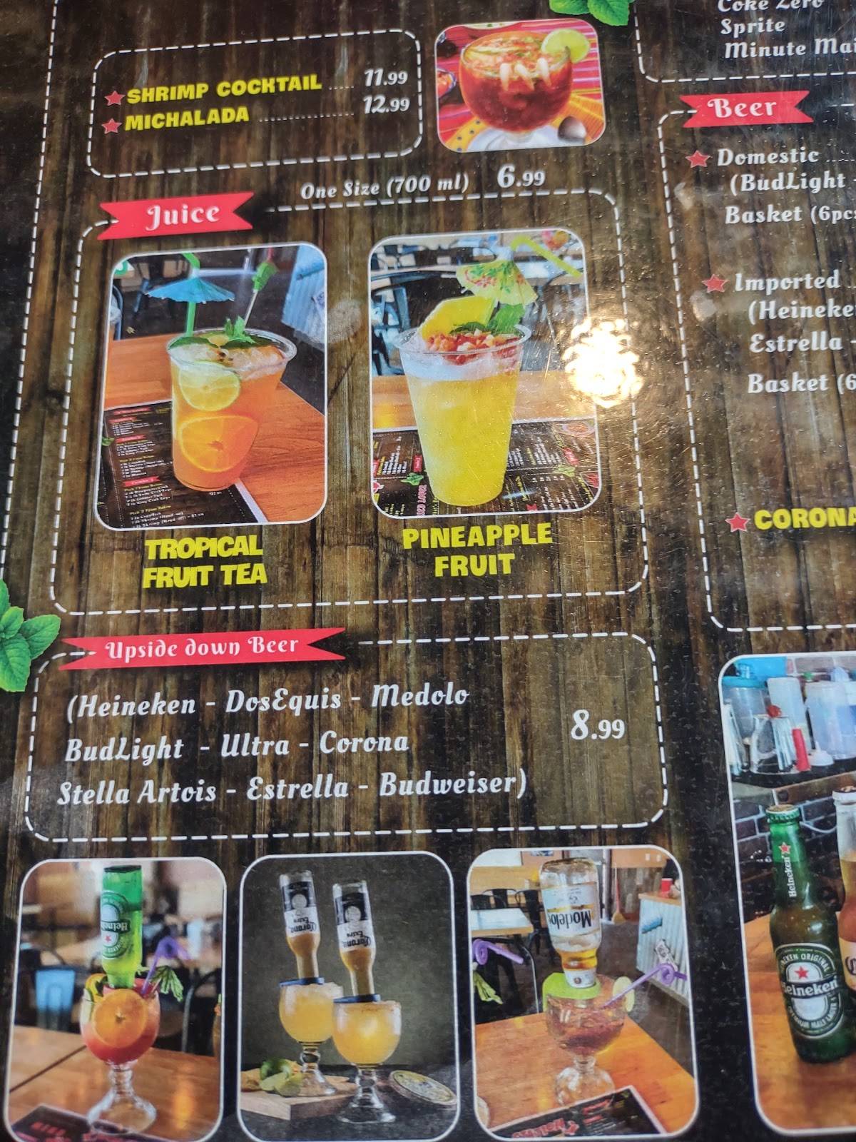 Menu at The Boiling Station restaurant, Visalia