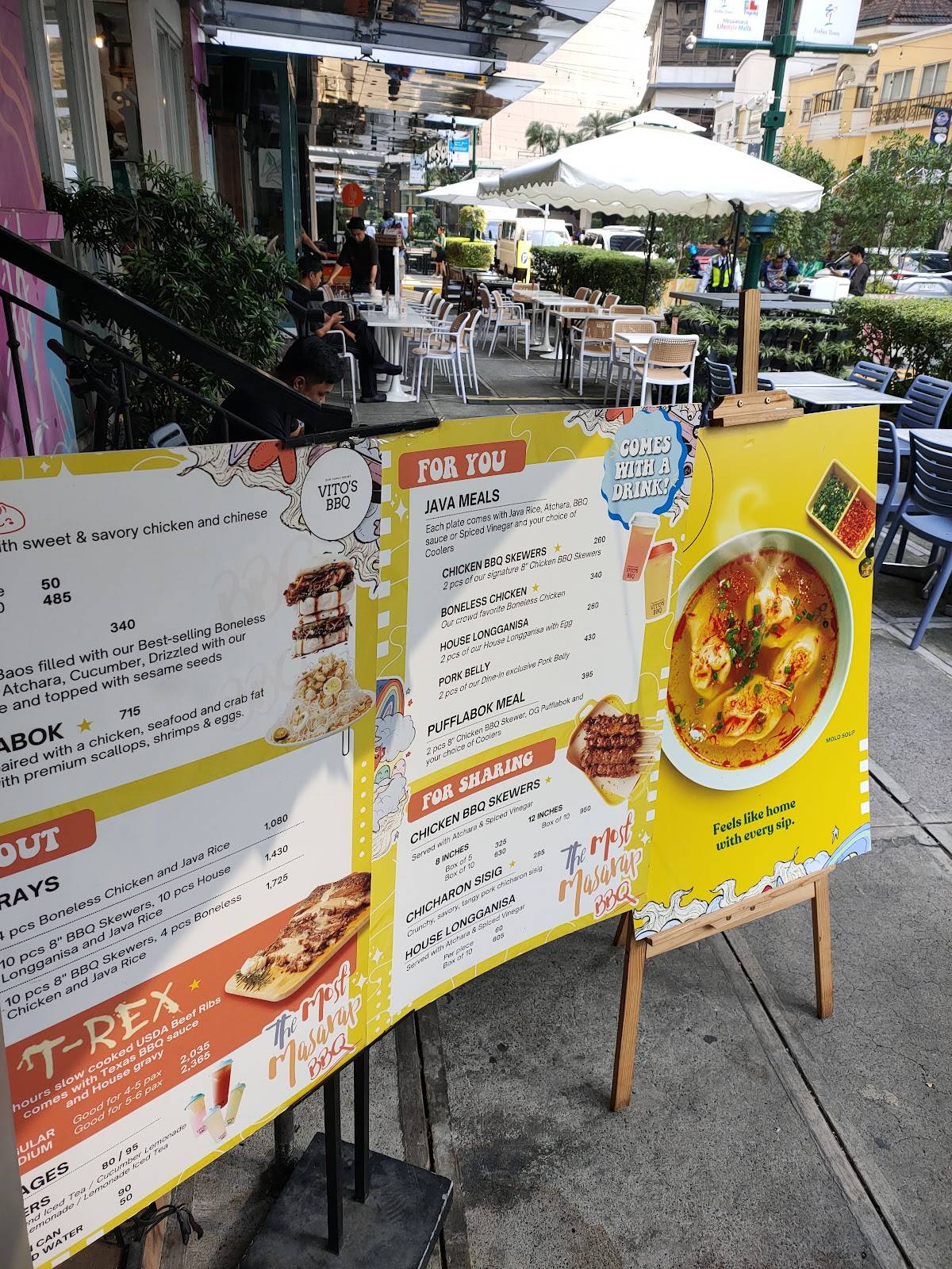 Menu at Vito's BBQ Forbestown BGC, Taguig