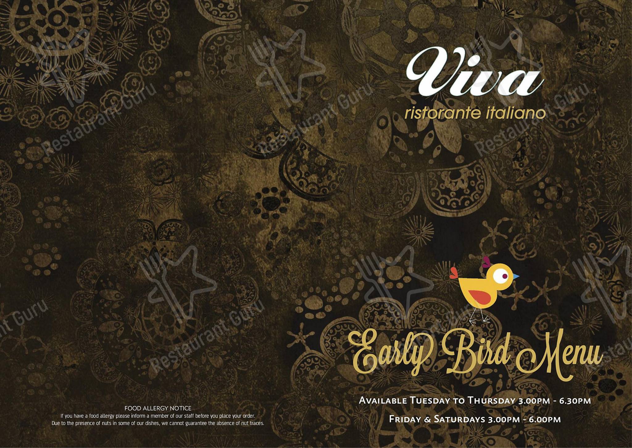 Menu at Viva Restaurant Italian, Crook