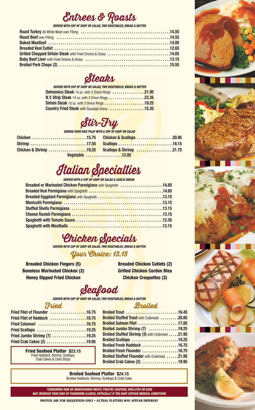 Menu at WALNUT BOTTOM FAMILY DINER restaurant, Carlisle