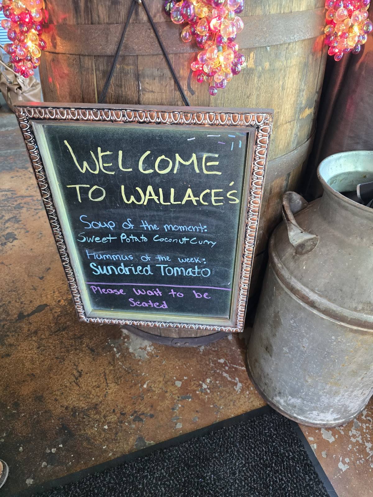 Menu at Wallace's at the Greenhouse restaurant, Homosassa