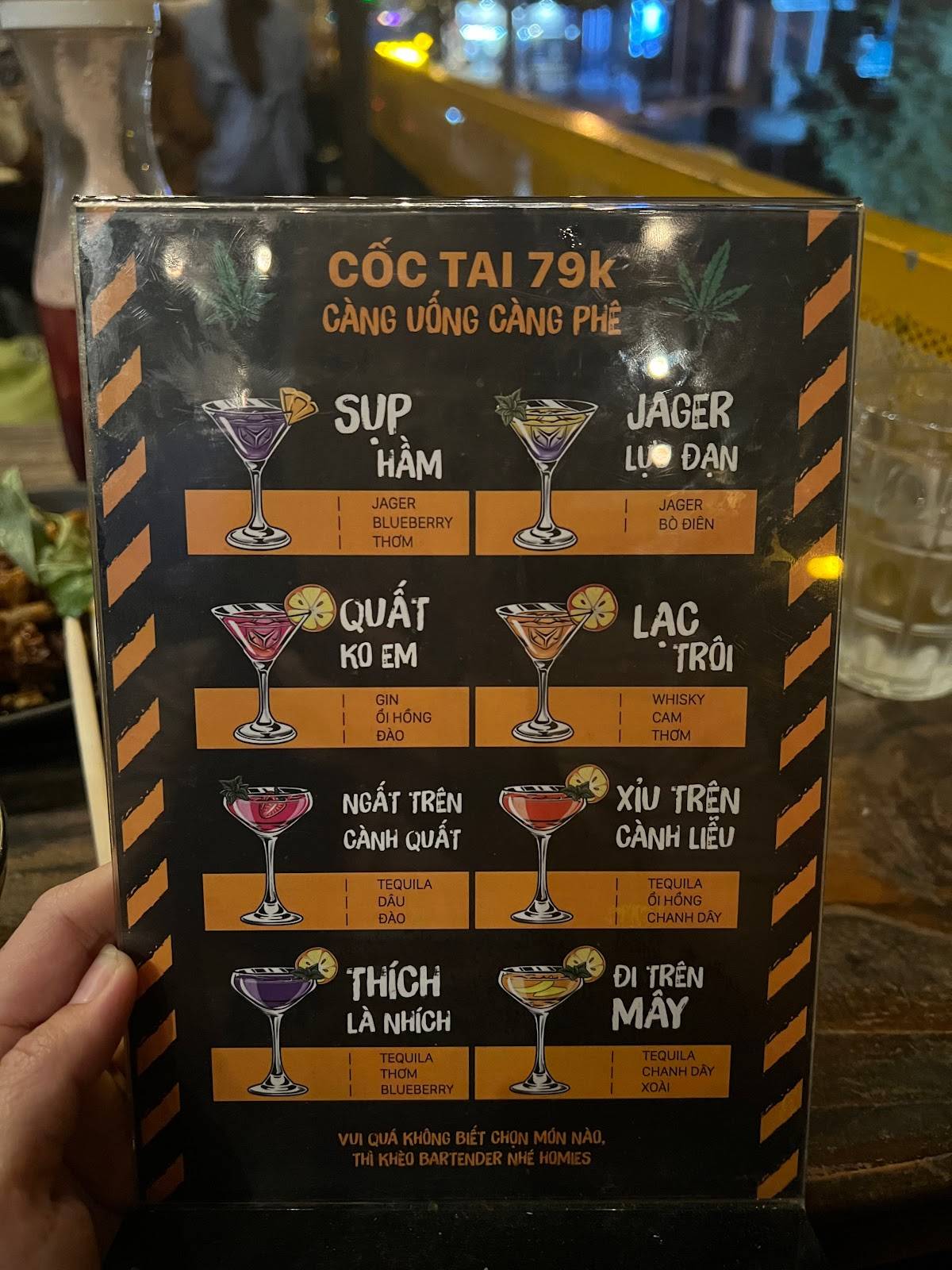 Carta del restaurante Warning Zone 173, Ciudad Ho Chi Minh (Saigón)