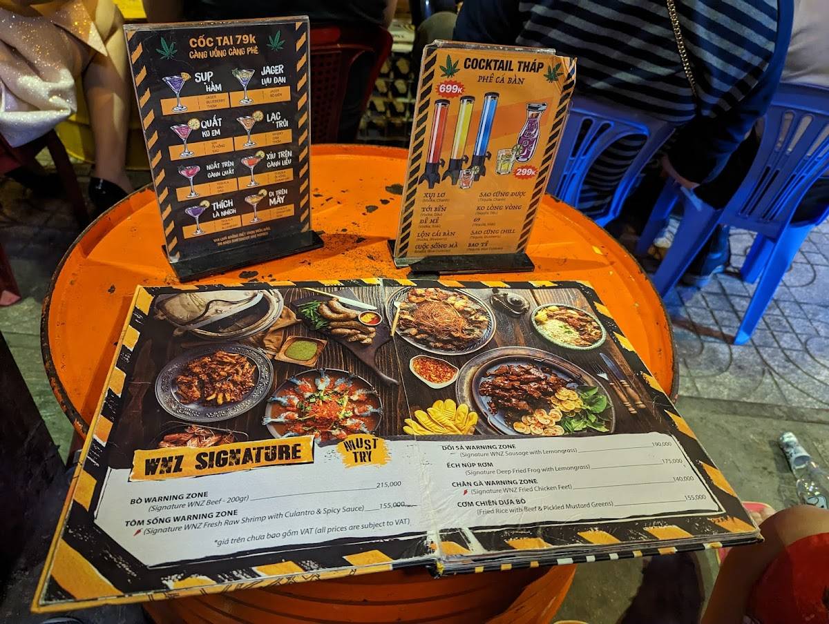 Carta del restaurante Warning Zone 173, Ciudad Ho Chi Minh (Saigón)