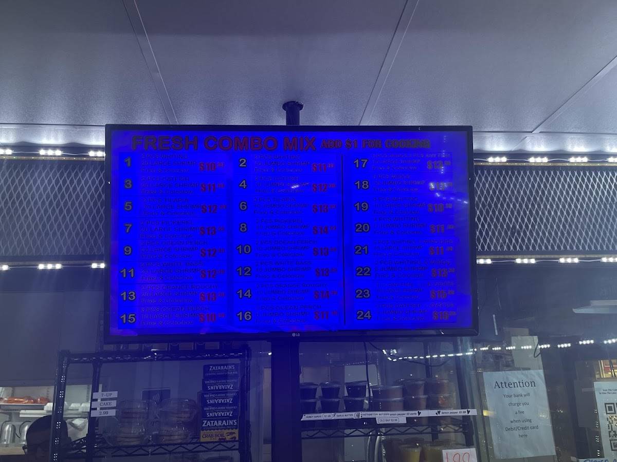 Menu at Warren Fish & Seafood restaurant, Detroit