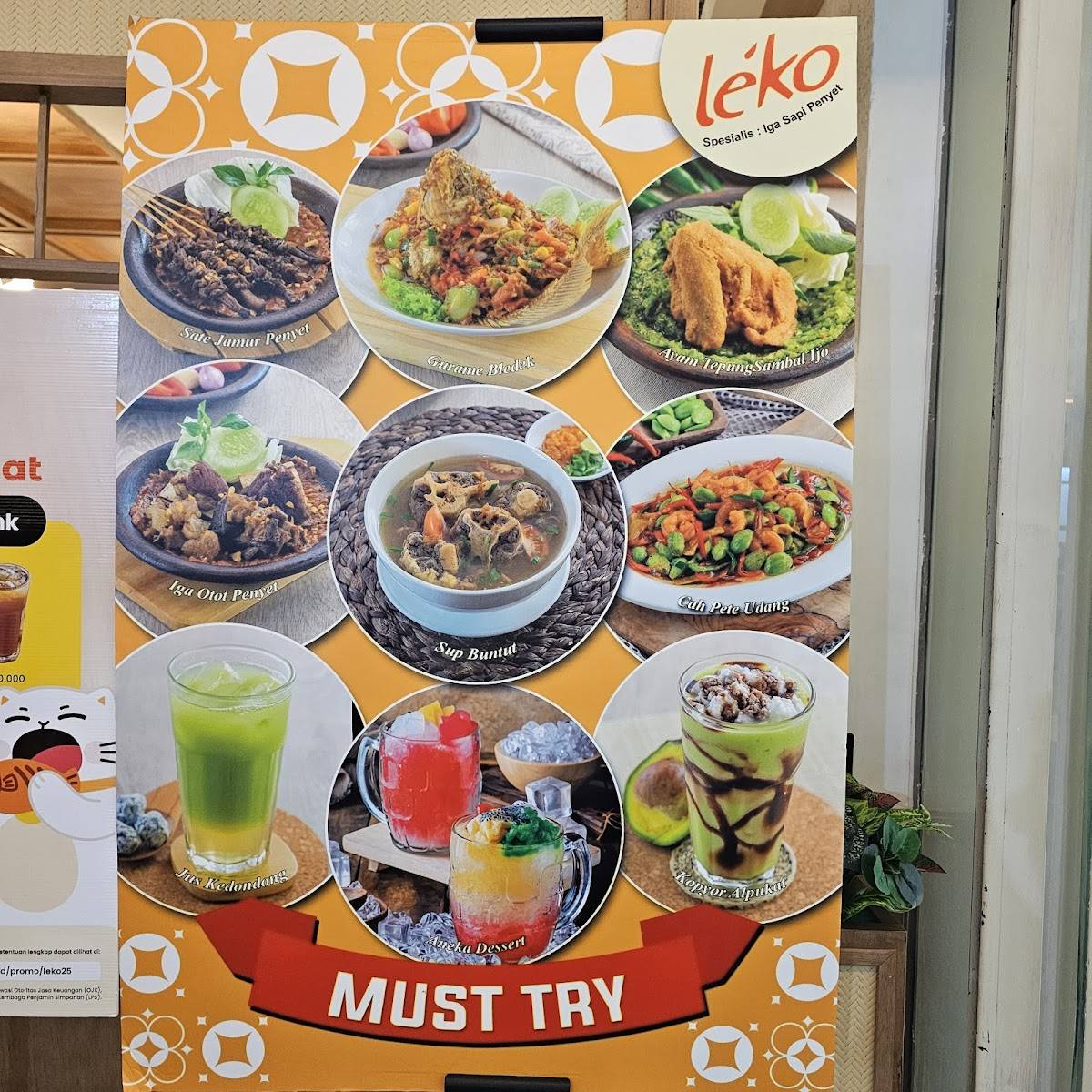 Menu at Warung Leko Citywalk Sudirman restaurant, Central Jakarta ...