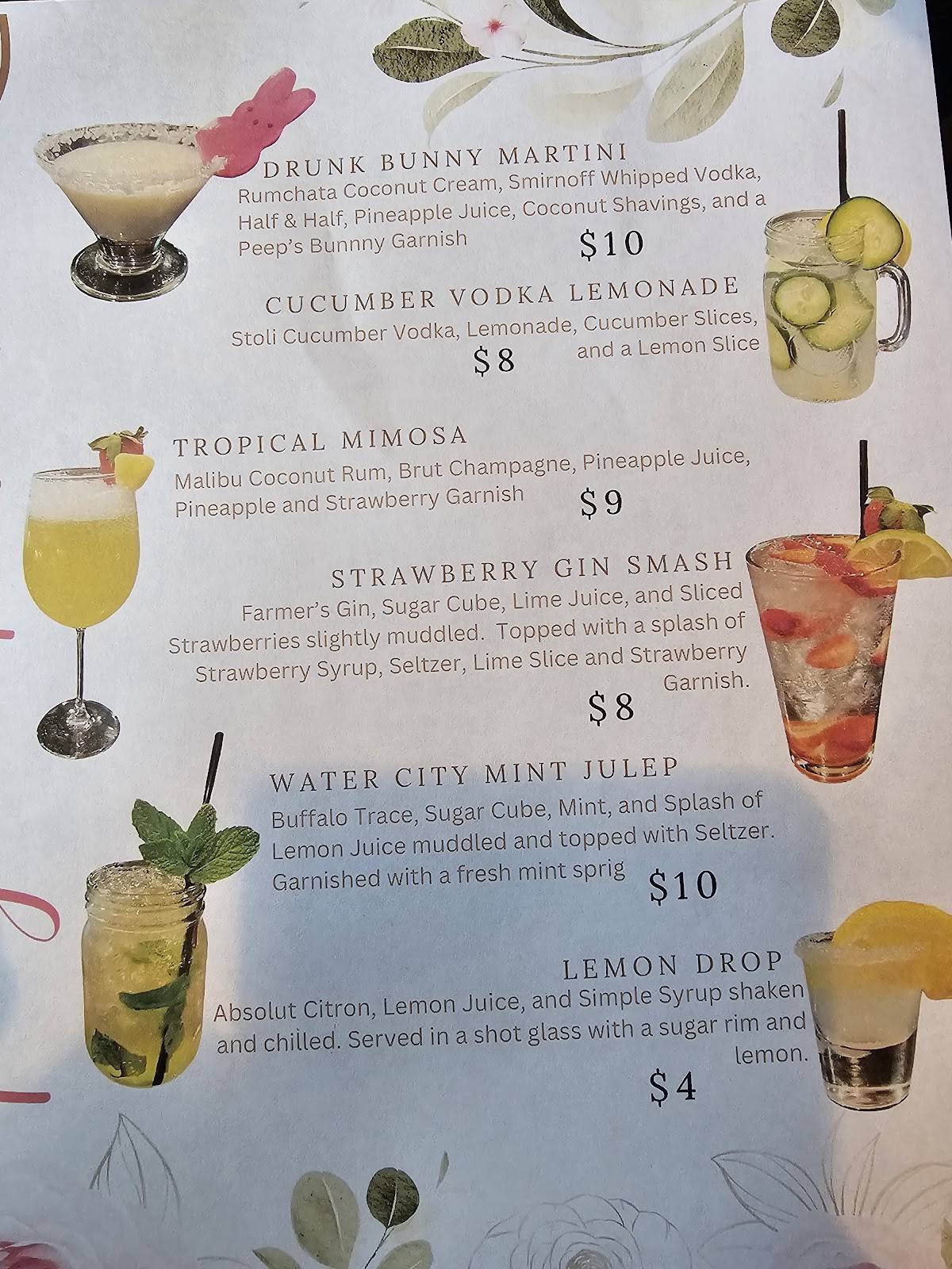 Menu at Water City Pub, Oshkosh