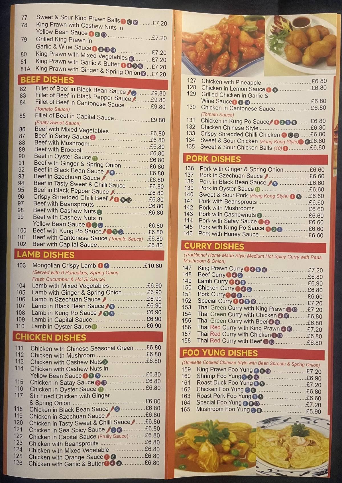 Menu at Beijing Diner restaurant, Watton