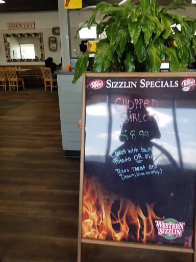 Menu at Western Sizzlin steakhouse, Adel