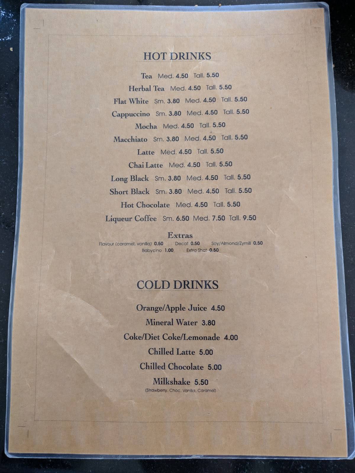Menu at Whistlestop restaurant, Pimpama