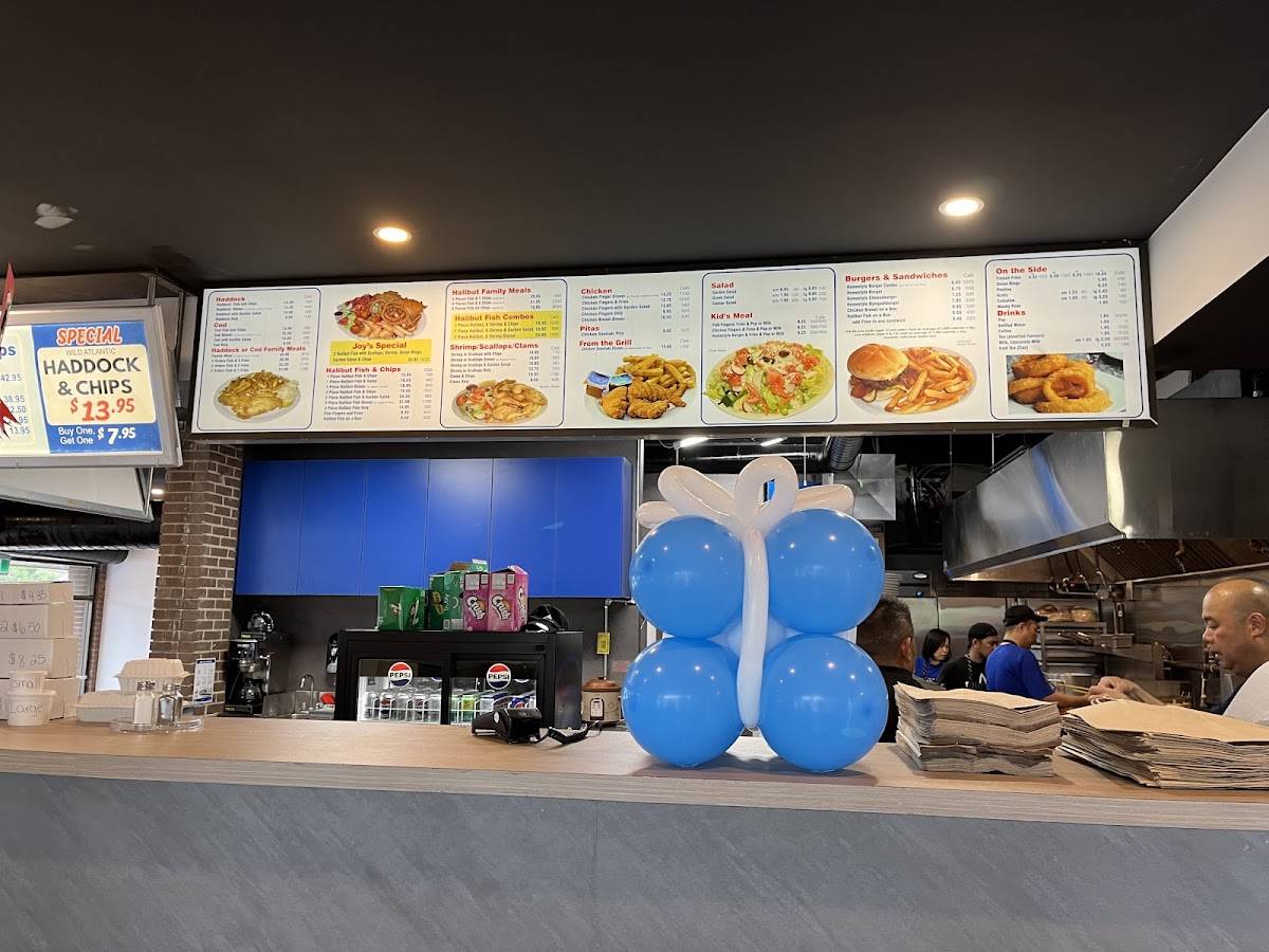 Menu at Joy's Fish & Chips restaurant, Whitchurch-Stouffville