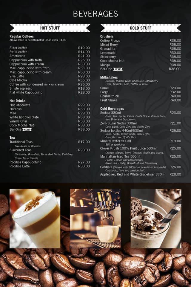Menu at Vive Cafe - Mediclinic, Bloemfontein