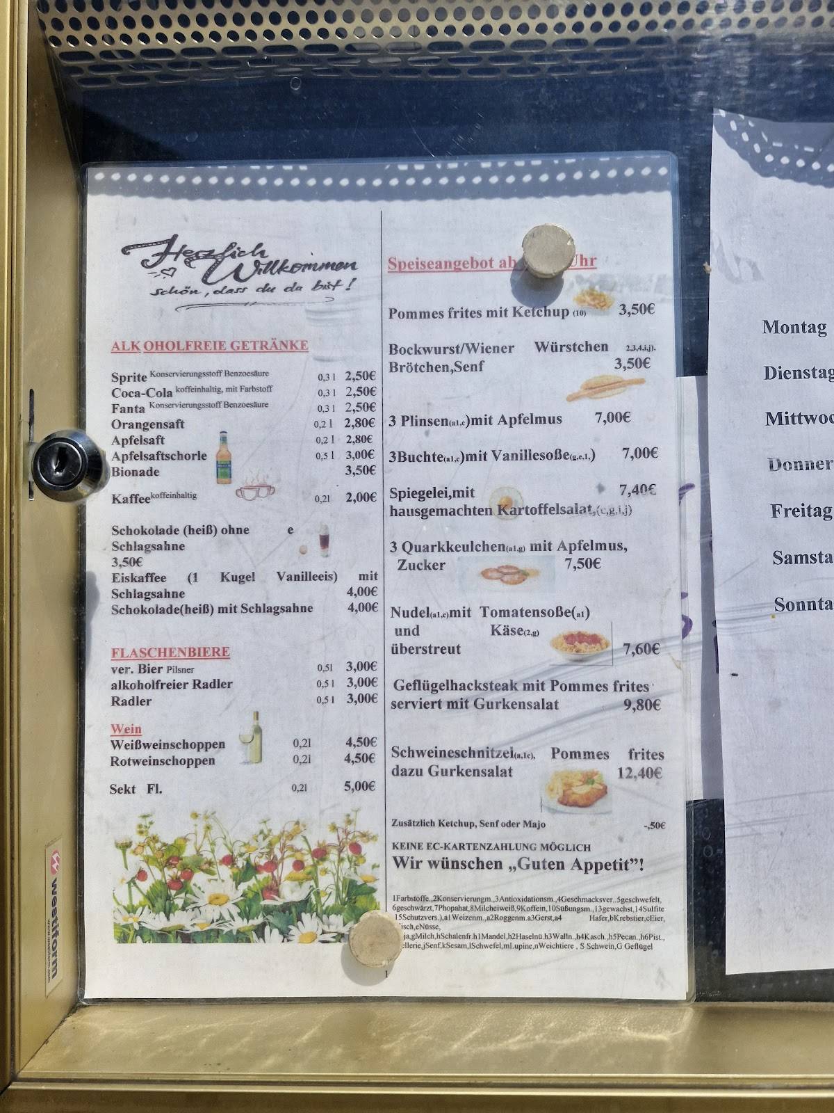 Speisekarte von Wildpark-Stüb´l restaurant, Altenberg