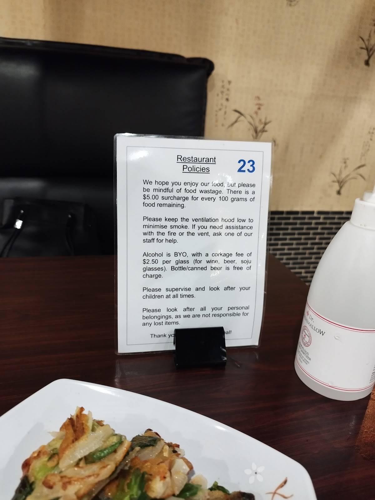 Menu at Hancookwan Korean BBQ Buffet Restaurant, Willetton