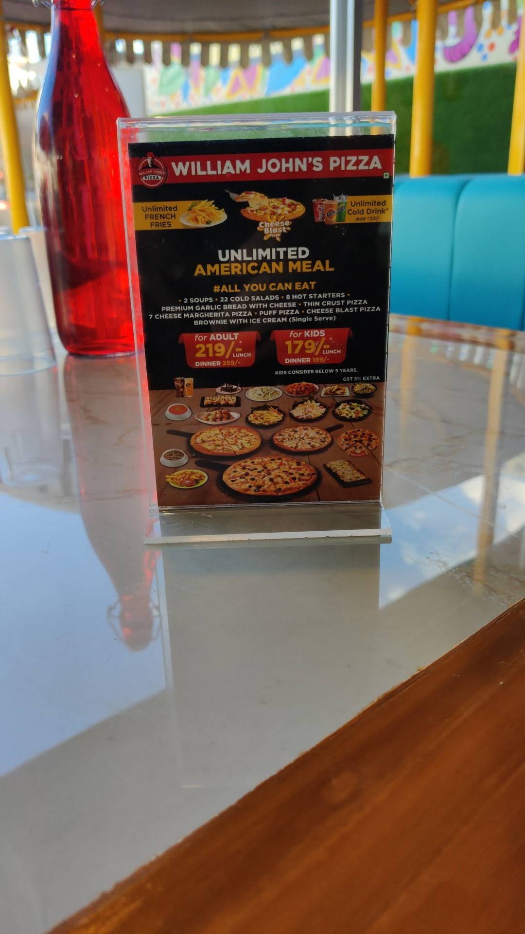 Menu at William John's Pizza, Gandhidham