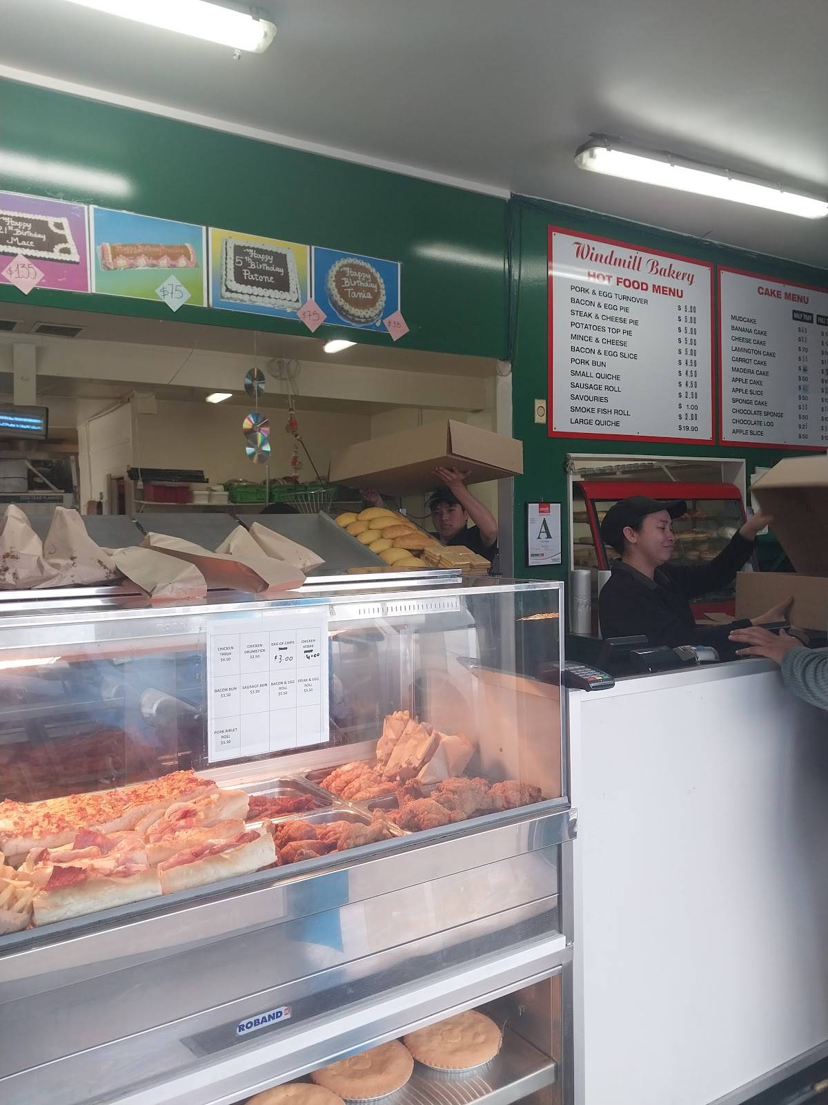 Menu at Windmill Bakery, Auckland