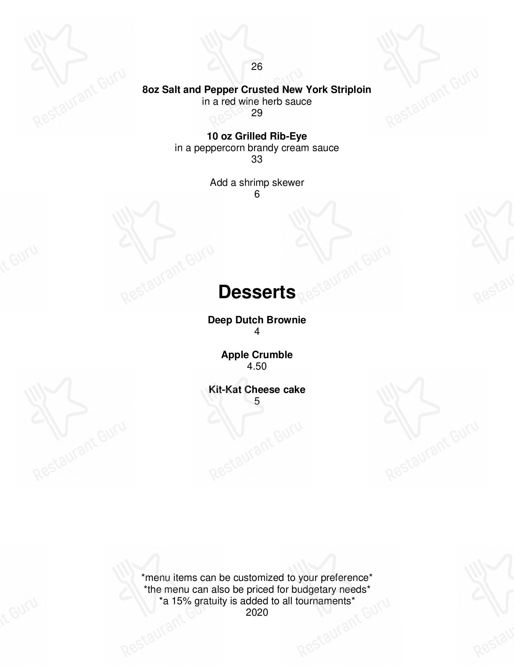 Menu at Mulligan's Restaurant & Lounge, Winkler