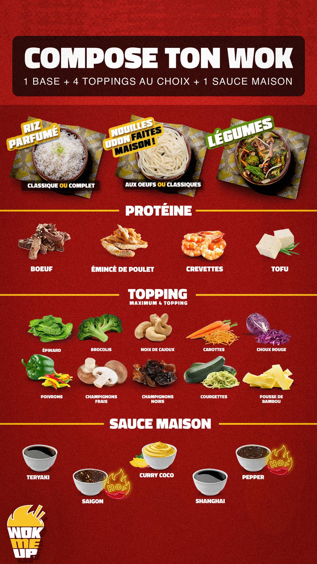Menu au Wok Me Up restaurant, Houilles