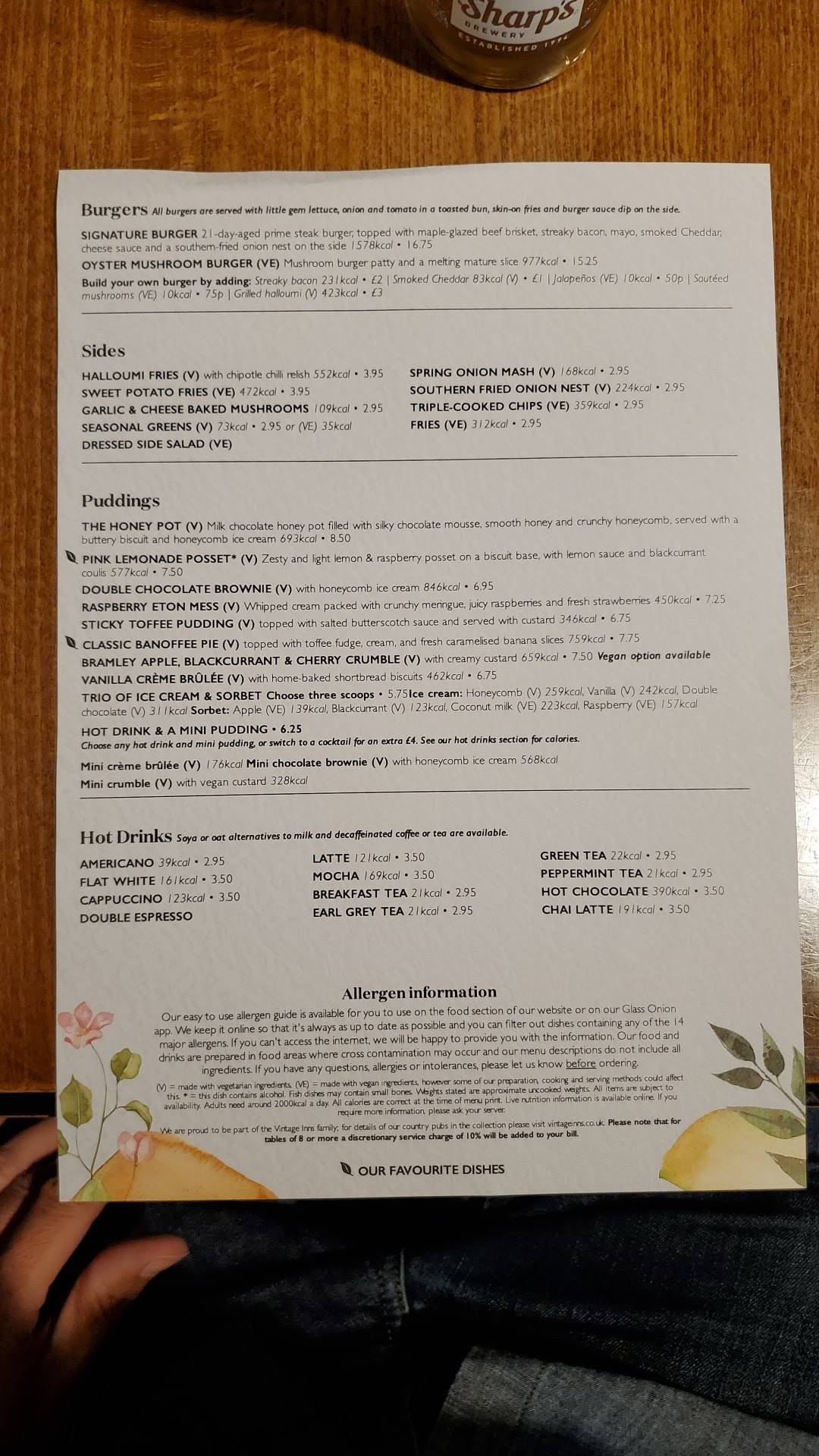 Menu at The Vine pub & bar, Wolverhampton, High St