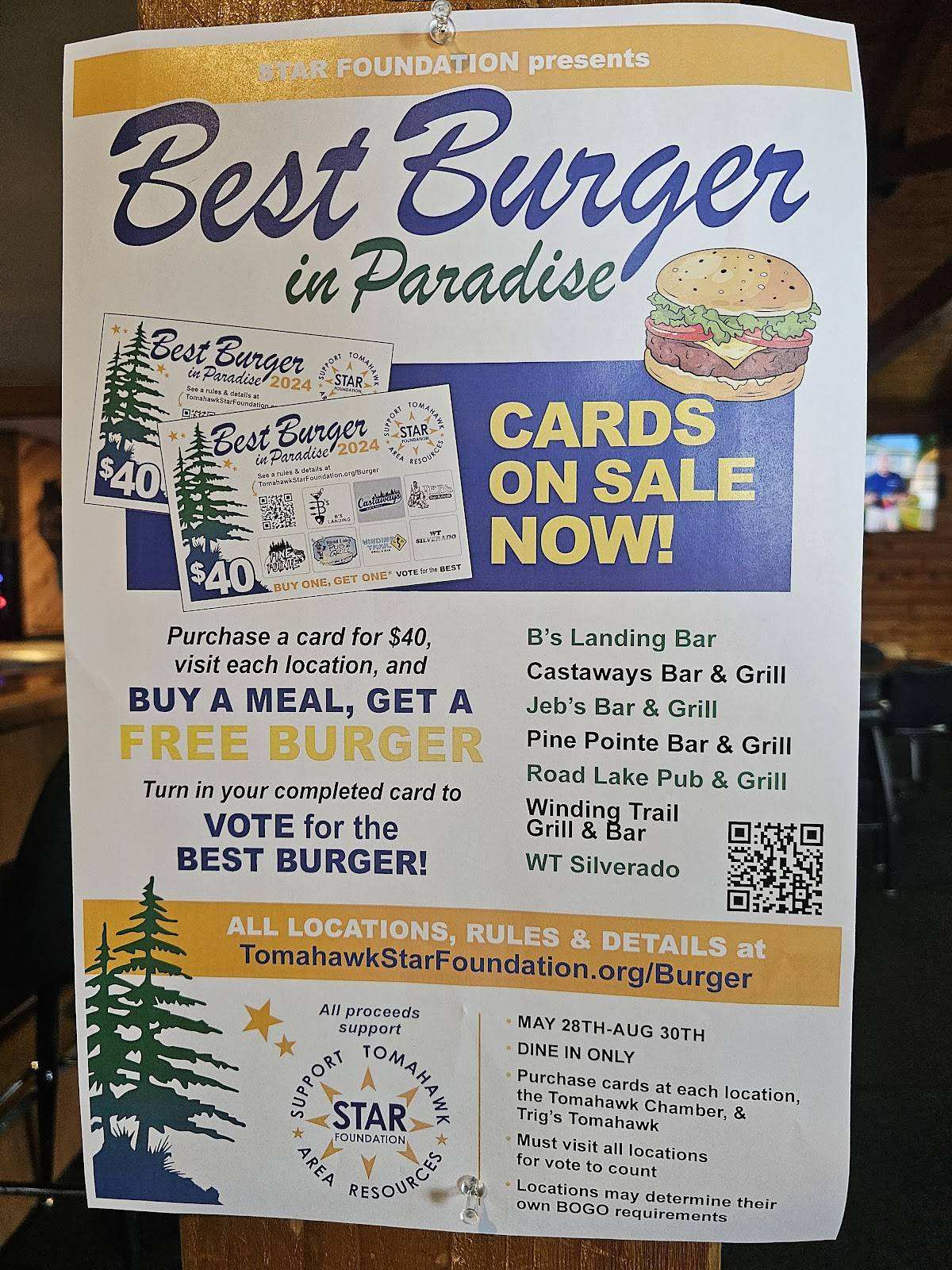 Menu at Wt Silverado pub & bar, Tomahawk