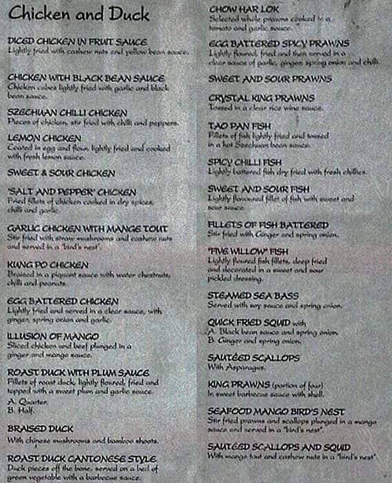 Menu at Xian restaurant, Orpington, 324 High St.