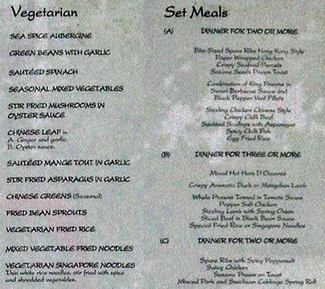 Menu at Xian restaurant, Orpington, 324 High St.