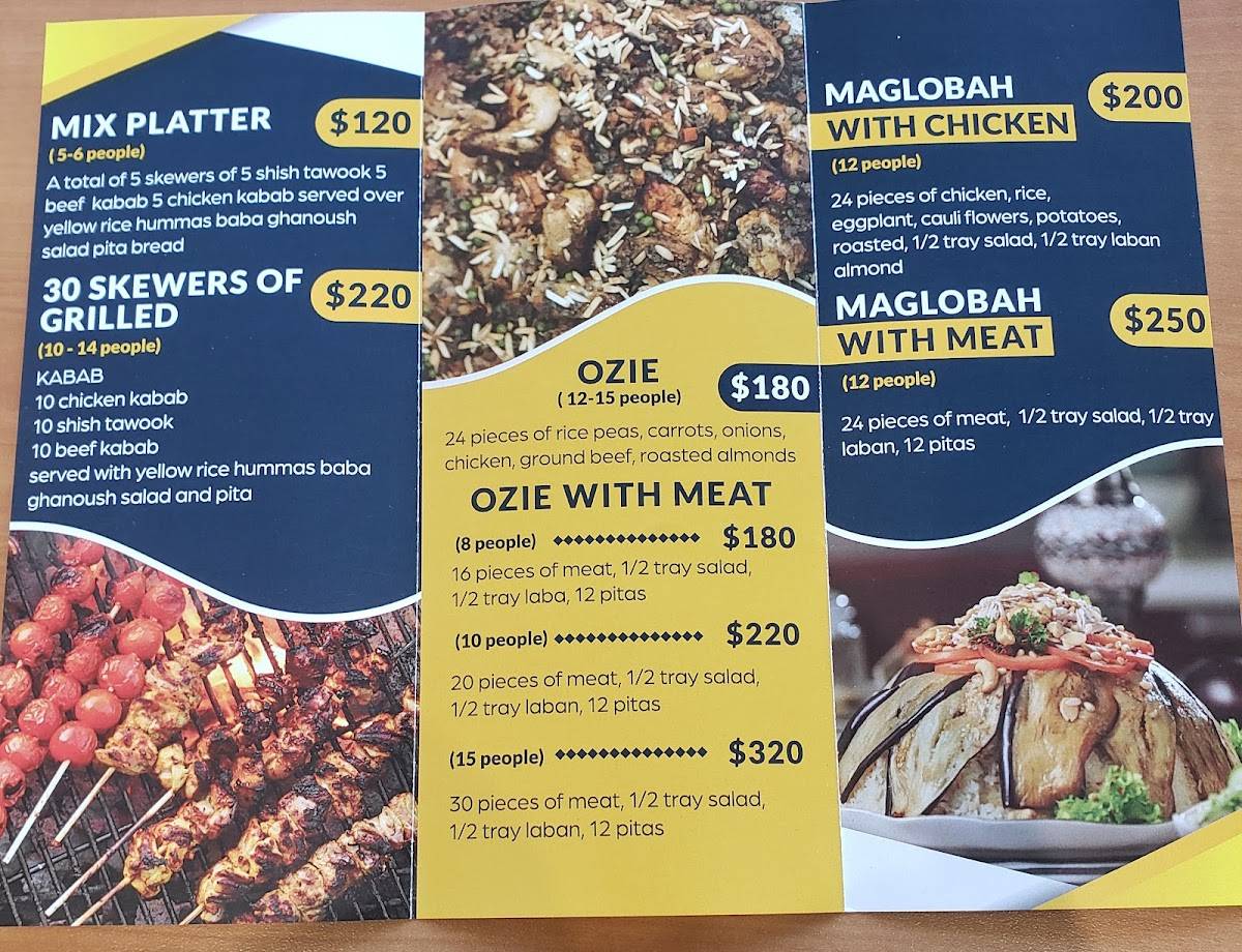 Menu at Ya Hala Restaurant, Morton Grove