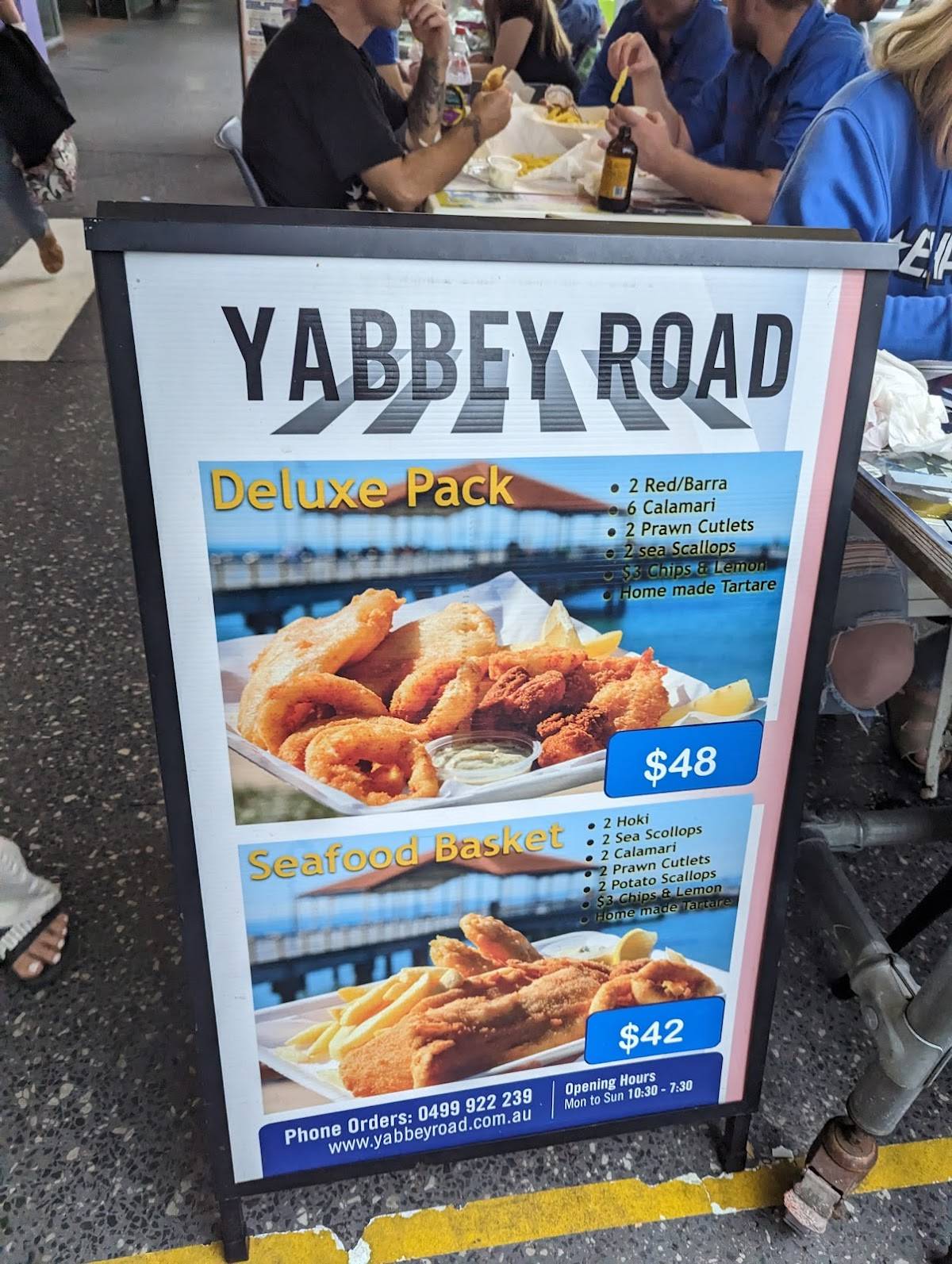 Menu at Yabbey Road restaurant, Redcliffe