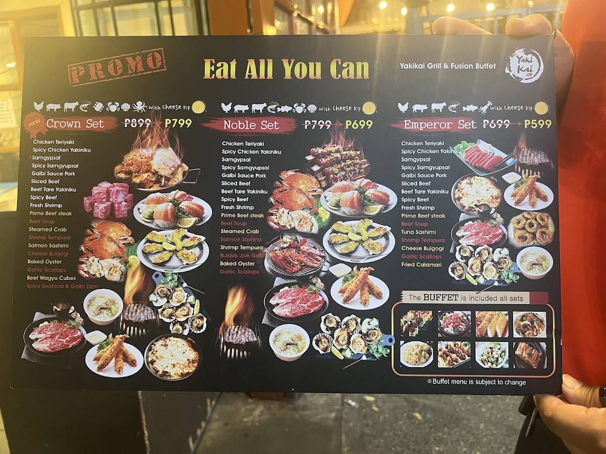 Menu at Yakikai Unli Grill restaurant, Quezon City