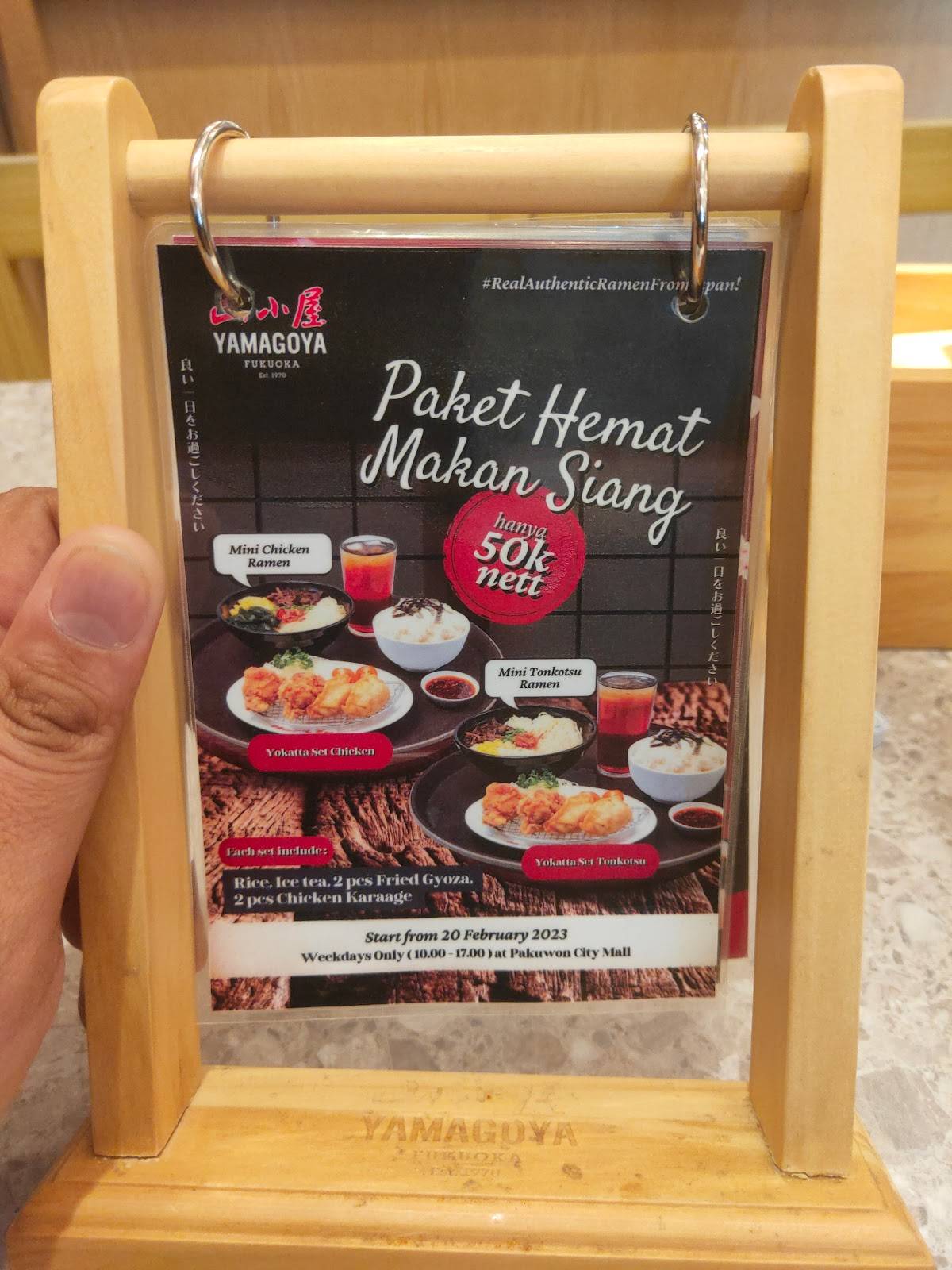 Carta del restaurante Yamagoya Ramen - Tunjungan Plaza 4, Surabaya ...