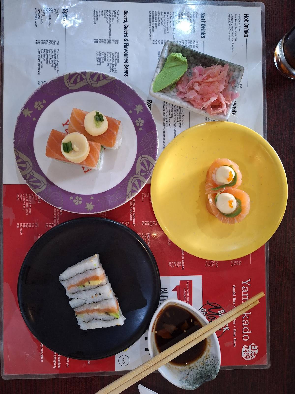 Menu at Yamakado restaurant, Centurion, 3