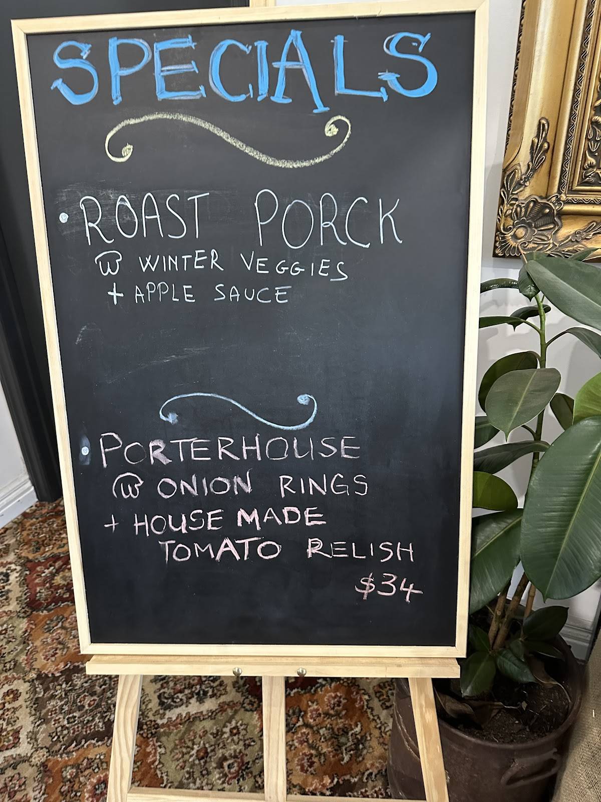 Menu at Yarck Hotel restaurant, Yarck
