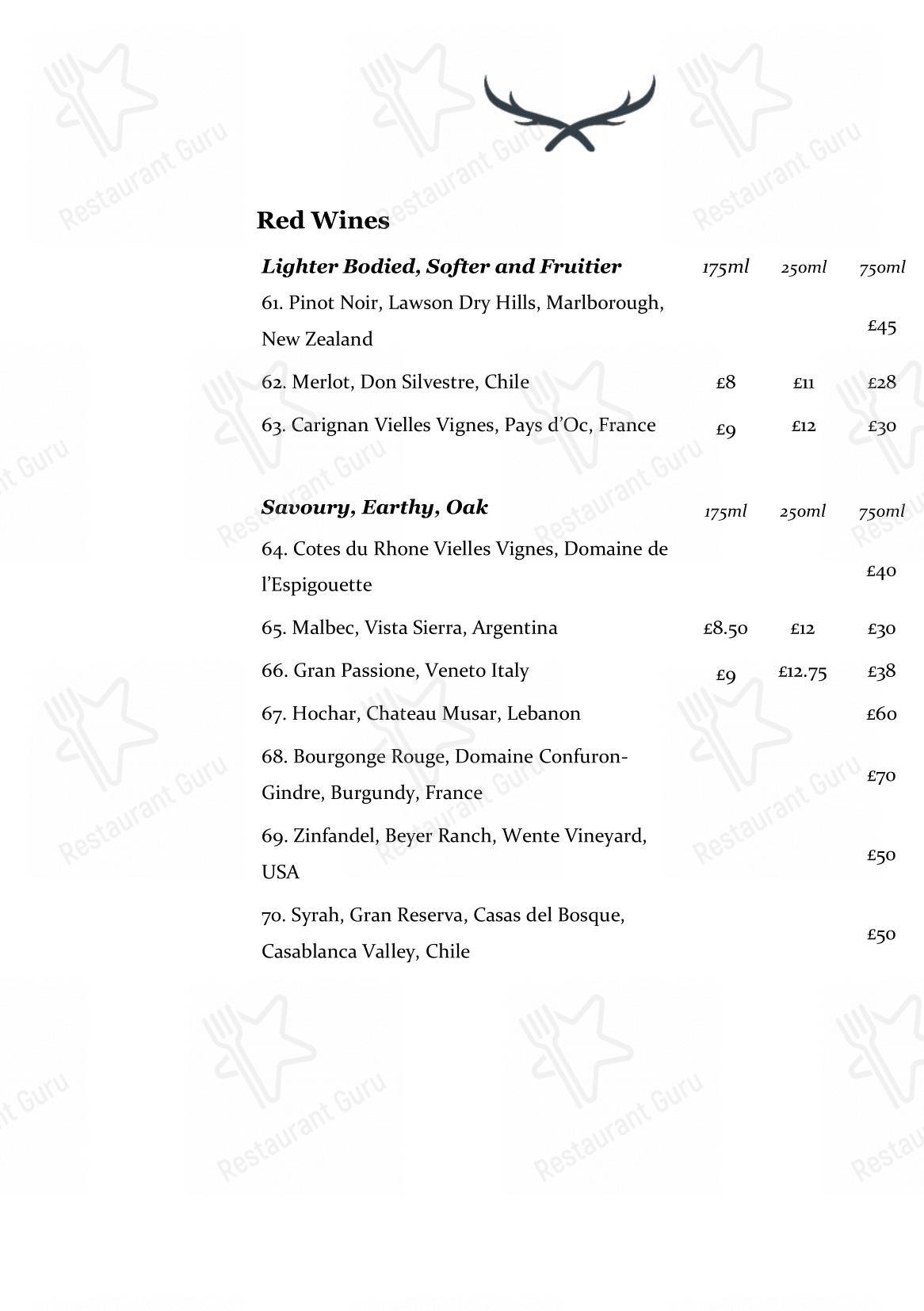Menu at Ye Horns Inn pub & bar, Goosnargh