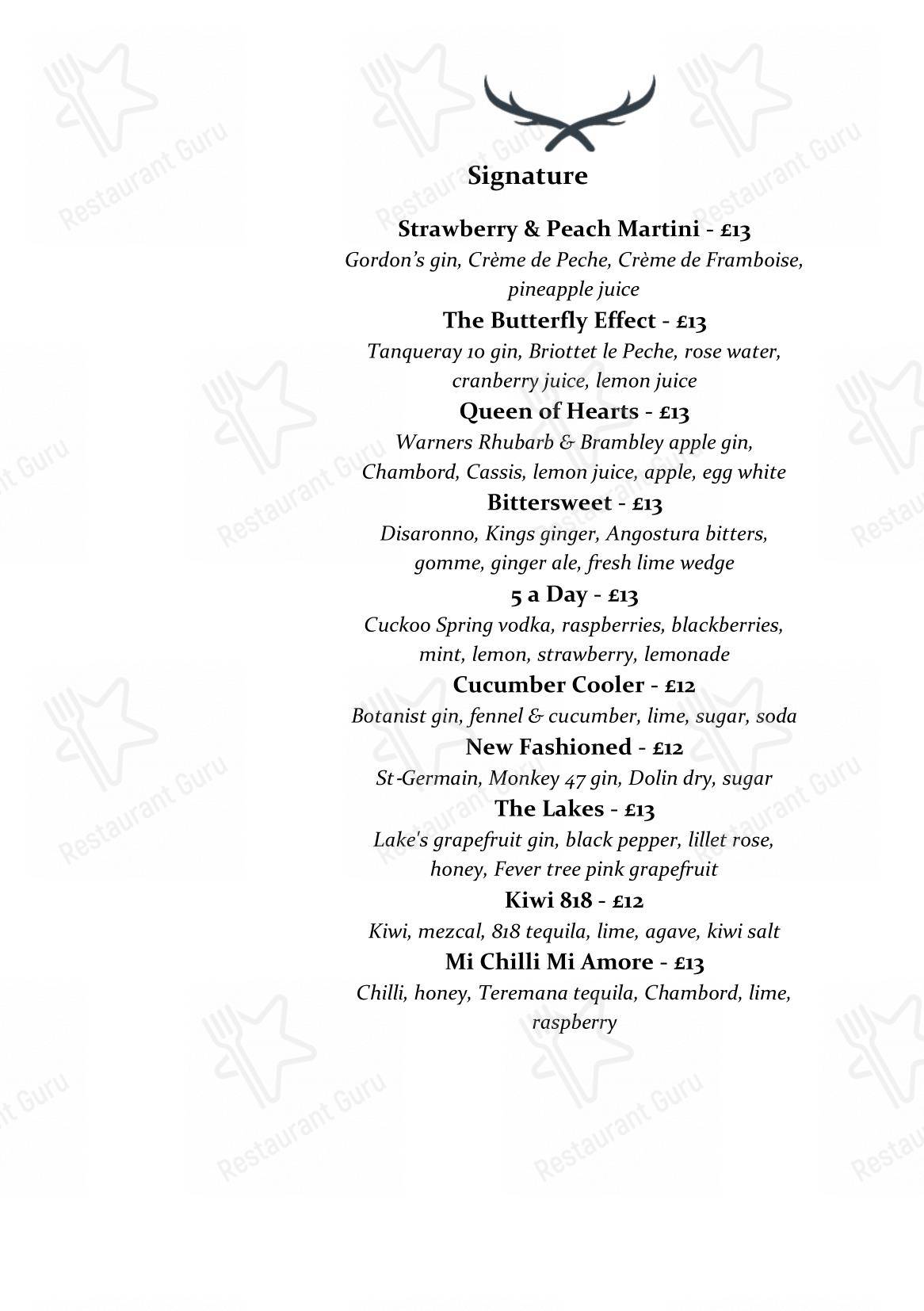 Menu at Ye Horns Inn pub & bar, Goosnargh