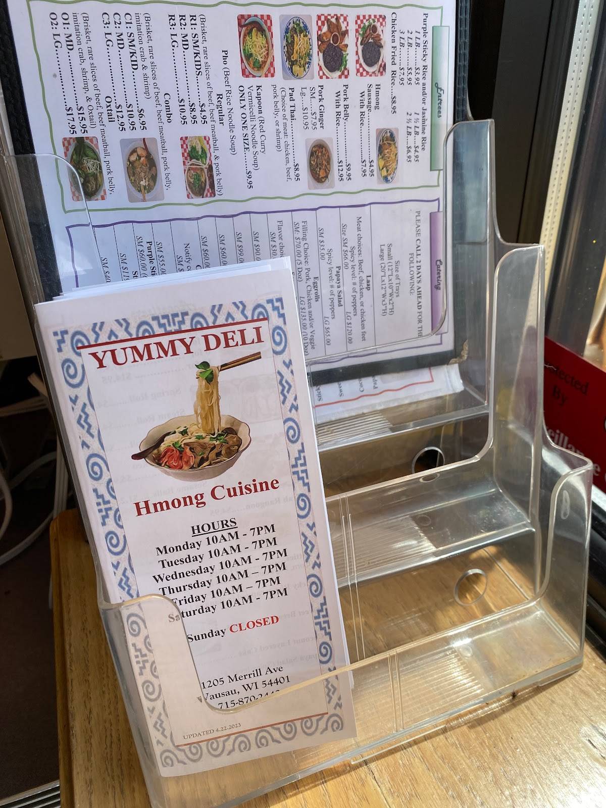 Menu at Yummy Deli, LLC restaurant, Wausau