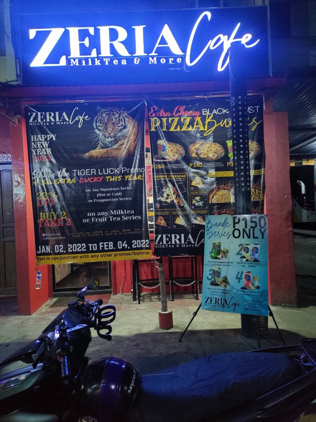 Carta de ZERIA Cafe - House of Milktea, Takoyaki, Coffee, Fruit Tea ...