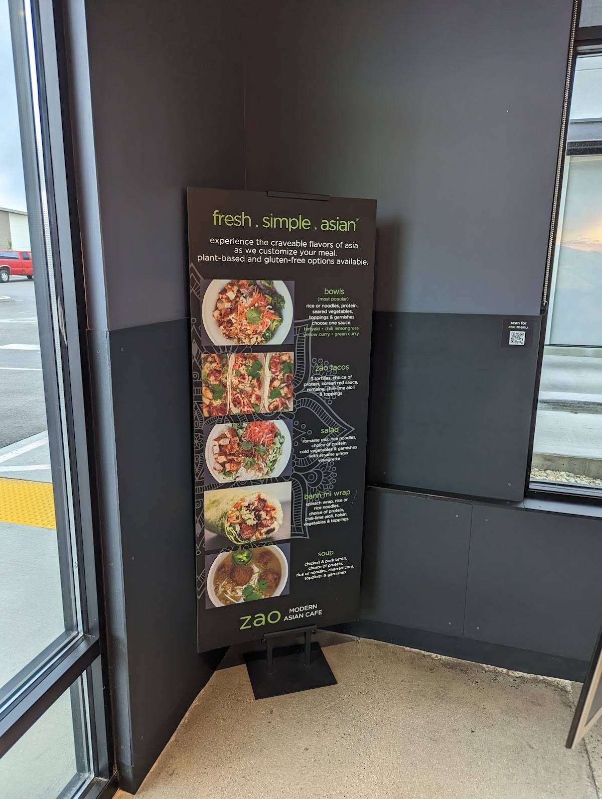 Menu at Zao Asian Cafe, Spanish Fork