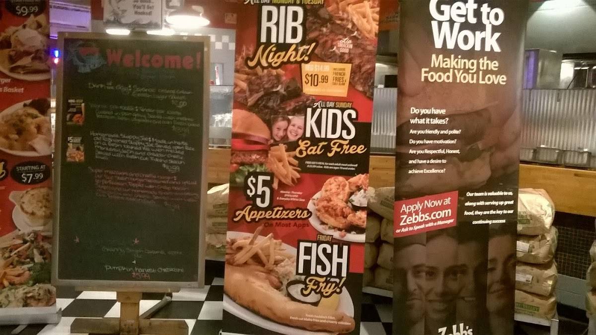 Menu at Zebb's Deluxe Grill & Bar, Mattydale
