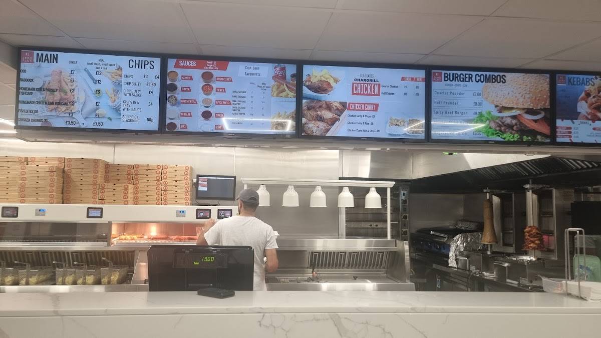 Menu at Zero Plus Fish & Chips restaurant, Cardiff