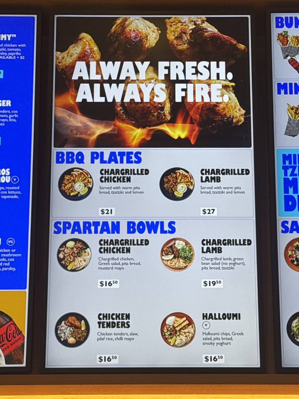 Menu at Zeus Street Greek Southland restaurant, Cheltenham