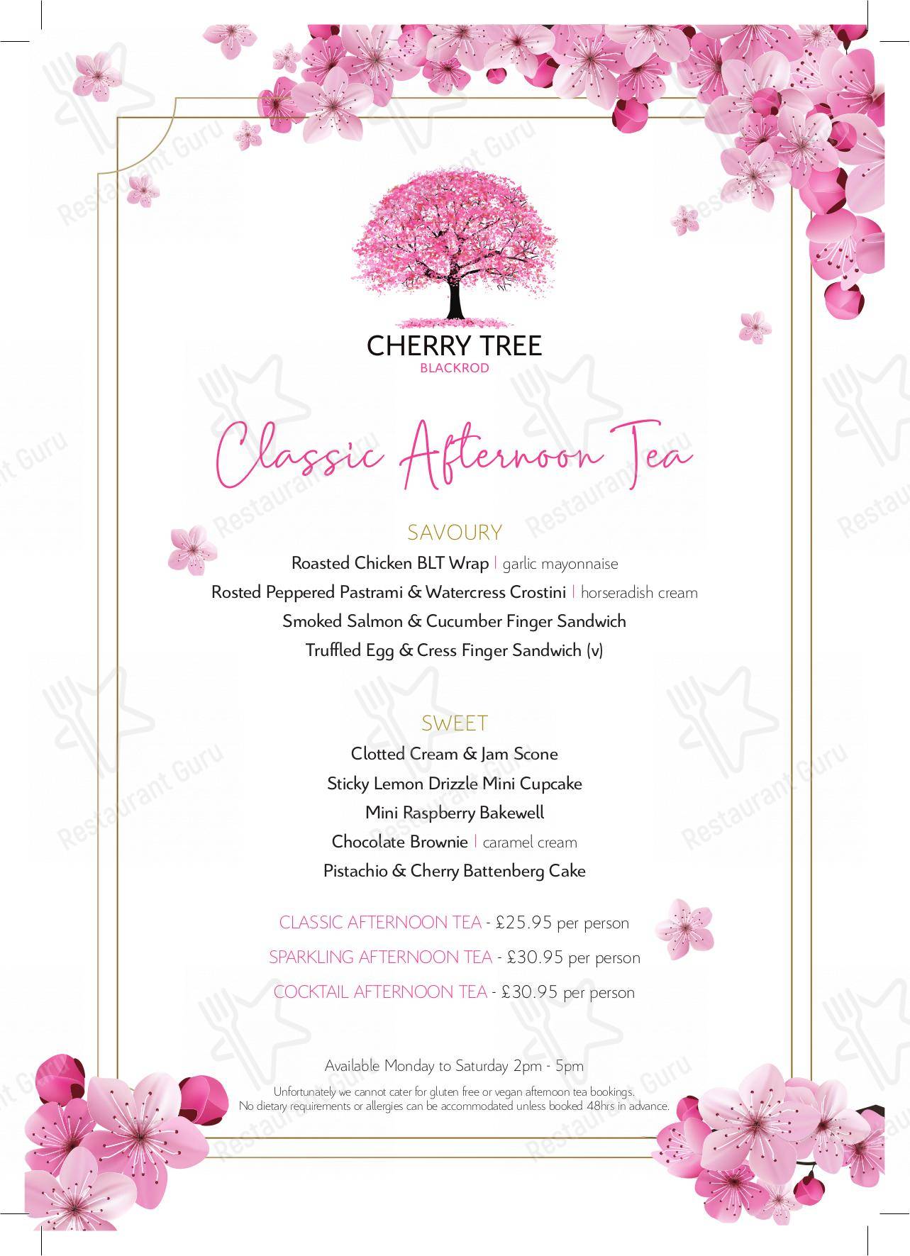 Menu at The Cherry Tree pub & bar, Blackrod