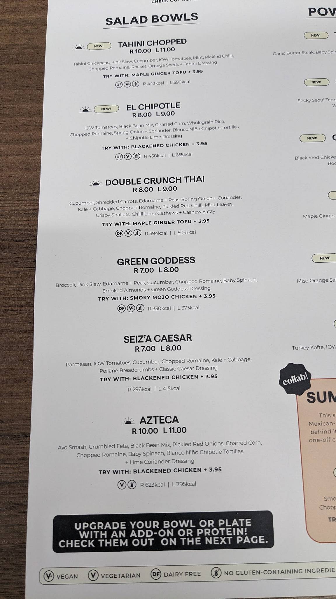 Menu at atis Old Street restaurant, London