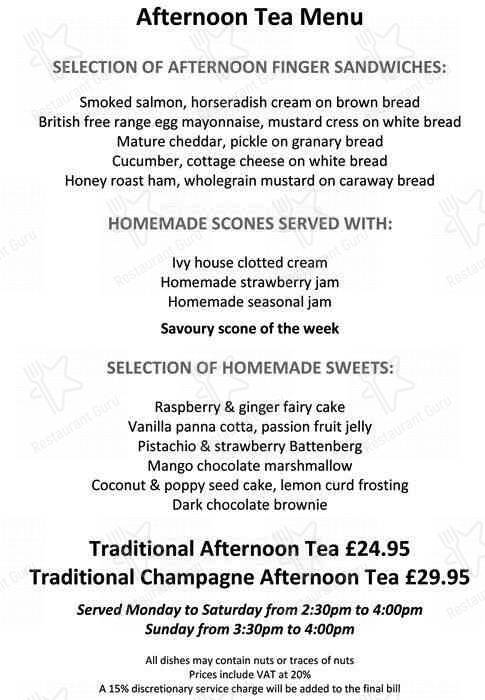Menu at Criterion Restaurant, London, 224 Piccadilly