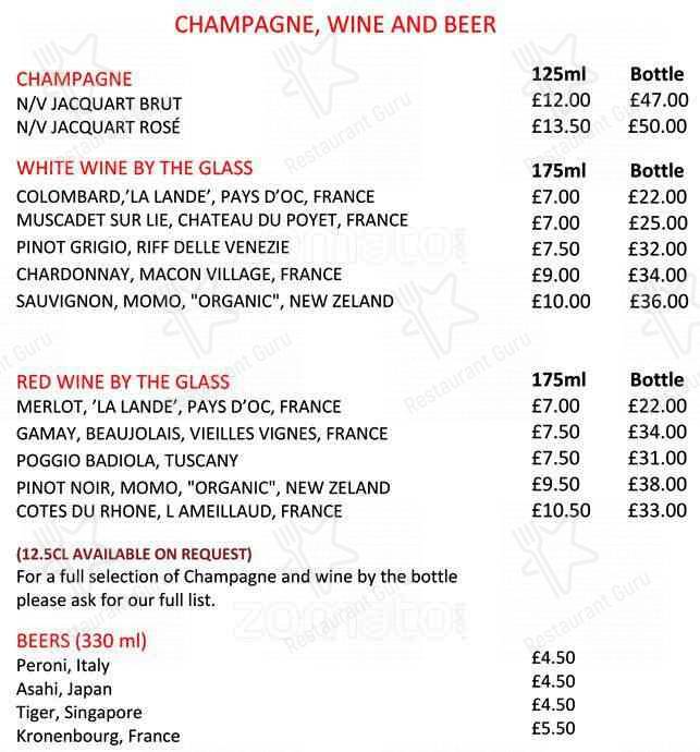 Menu at Criterion Restaurant, London, 224 Piccadilly