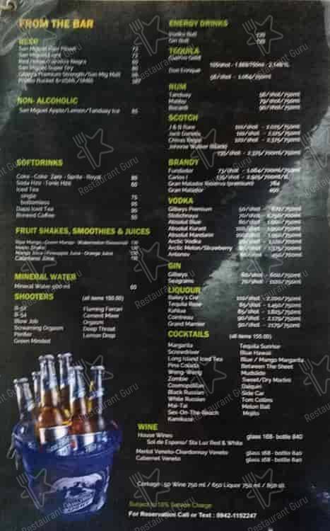 Menu at The New Dapo Restaurant & Bar, Quezon City, 11 Scout Borromeo ...