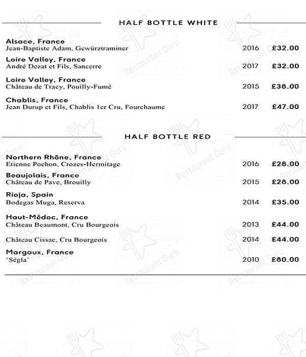 Menu at Simpson's in the Strand restaurant, London