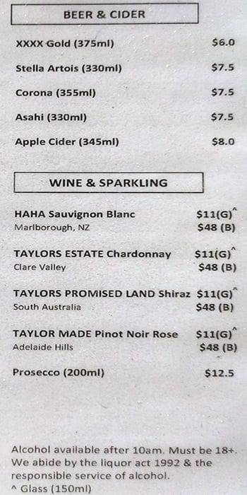 Menu at Manly Kitchen cafe, Manly, 50 Cambridge Parade