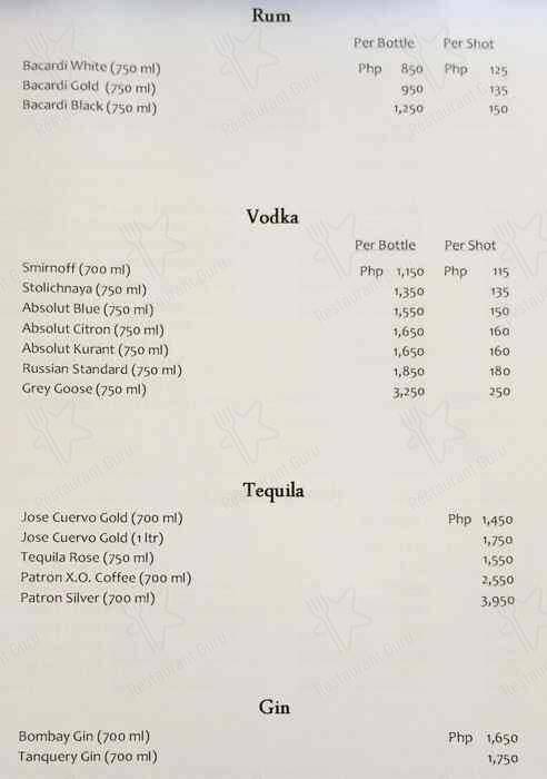 Menu at Marina Seaview Restaurant, Lapu-Lapu City, MEPZ 1 Skywalk
