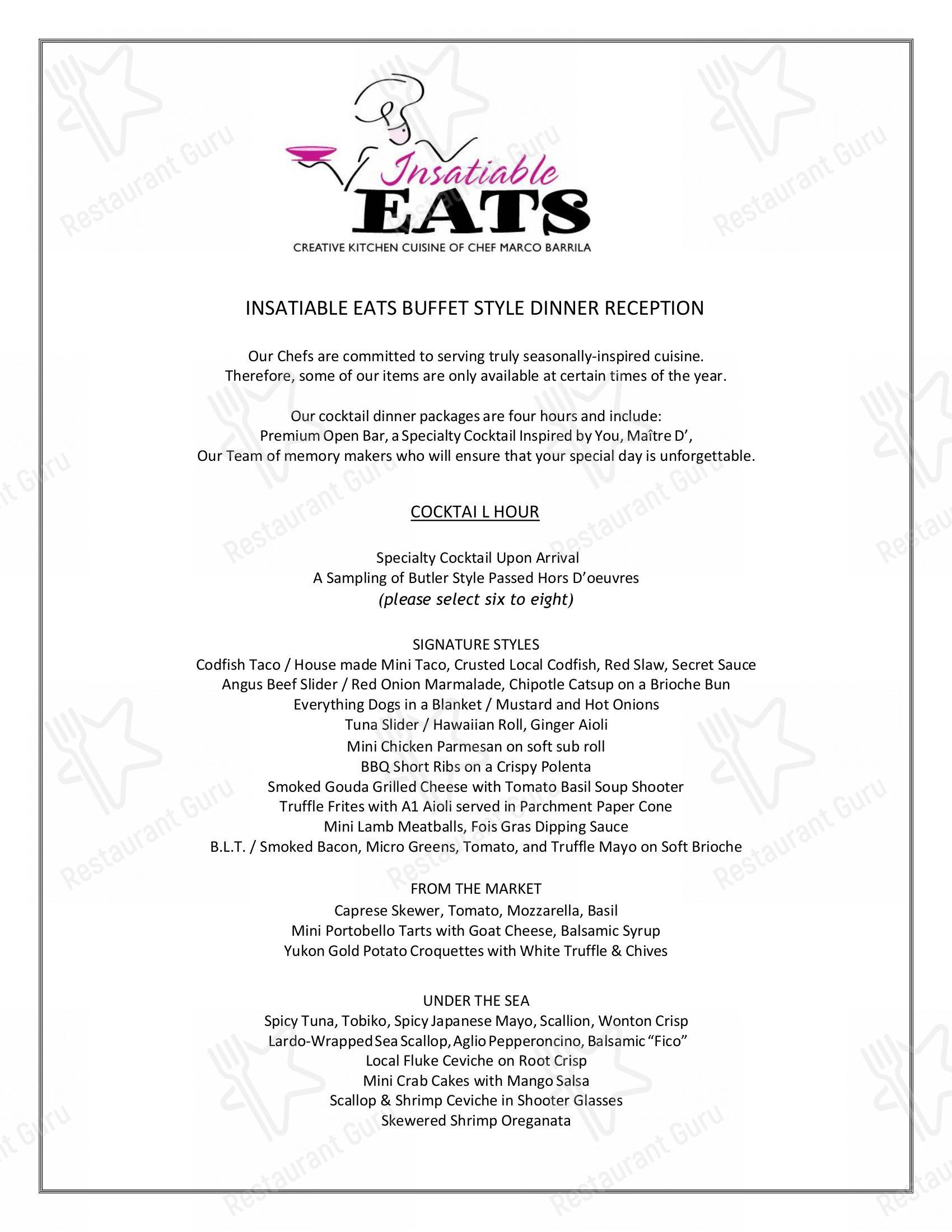 Menu at Barrila's Pastaria Restaurant & Bar + Catering Services & Event ...
